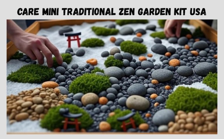 Traditional Zen Garden Kit USA: Mini Kit Desk Reduce Stress.