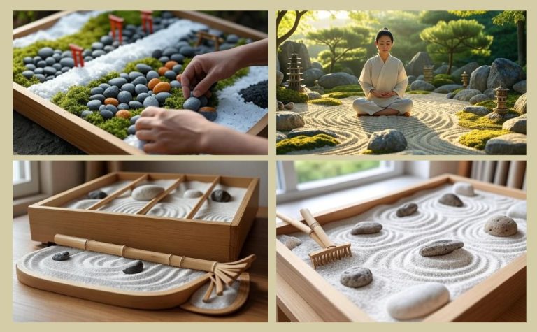 Traditional Zen Garden Kit USA: Mini Kit Desk Reduce Stress.
