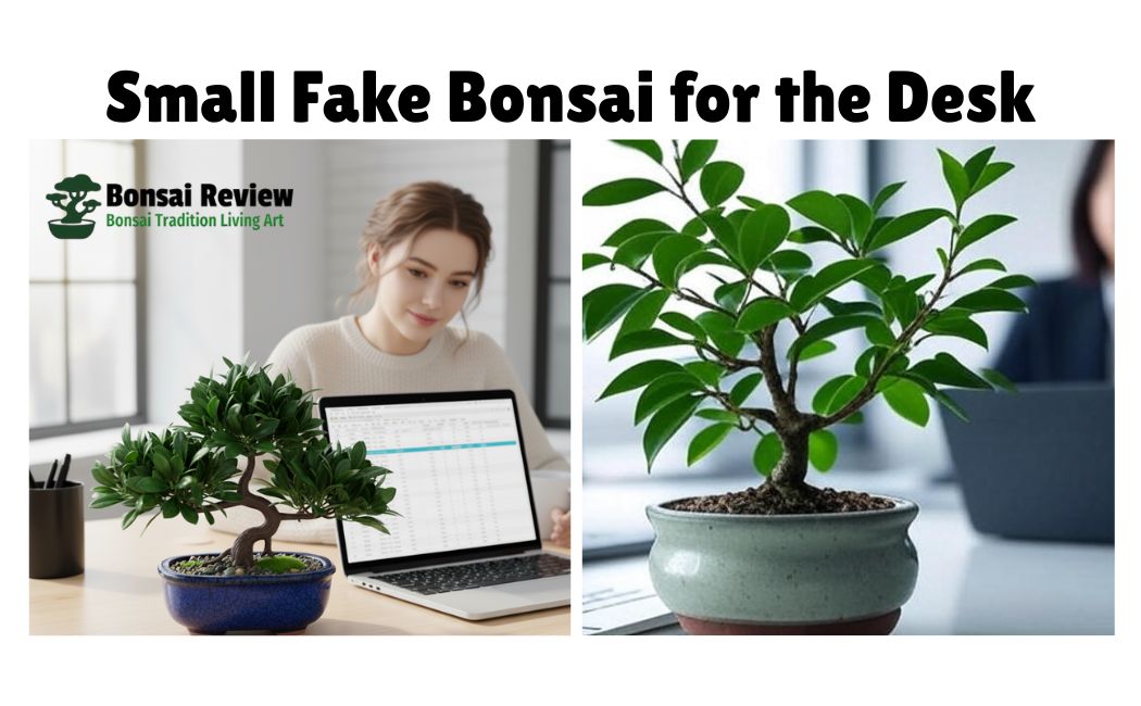 Small Fake Bonsai for the Desk: Stress-Free Desk Décor Style