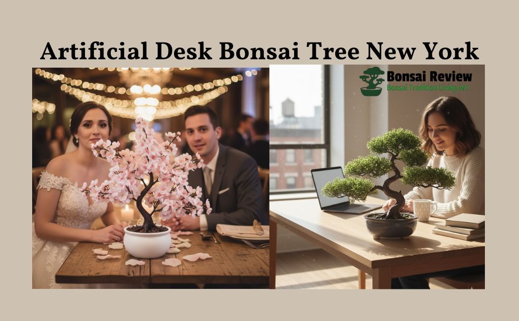 Artificial Desk Bonsai Tree New York City Realistic & Maintenance-Free