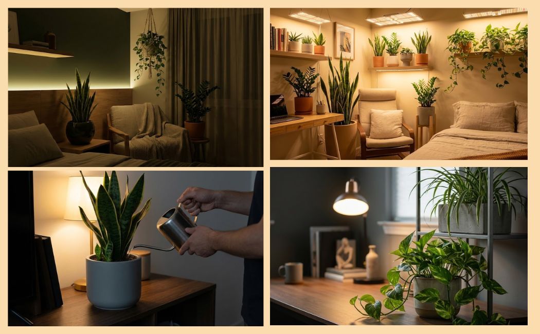 Zero Sunlight Indoor Plants: Best Low-Light Plants LED Rooms